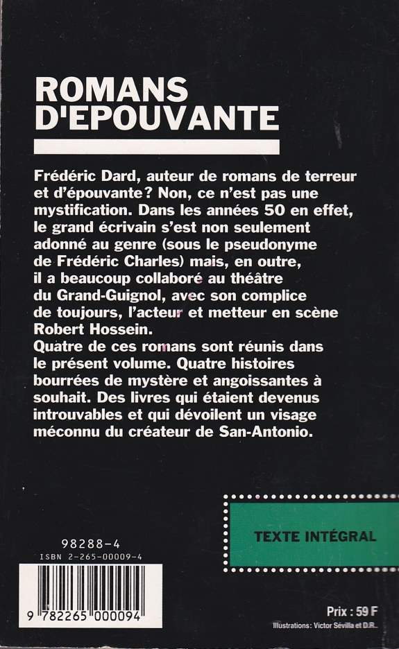 Romans d'épouvante - De Dard et D'autres